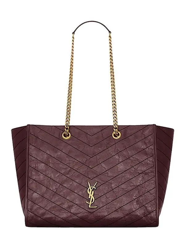 Saint Laurent Niki Shopping Bag - Rouge Cabernet