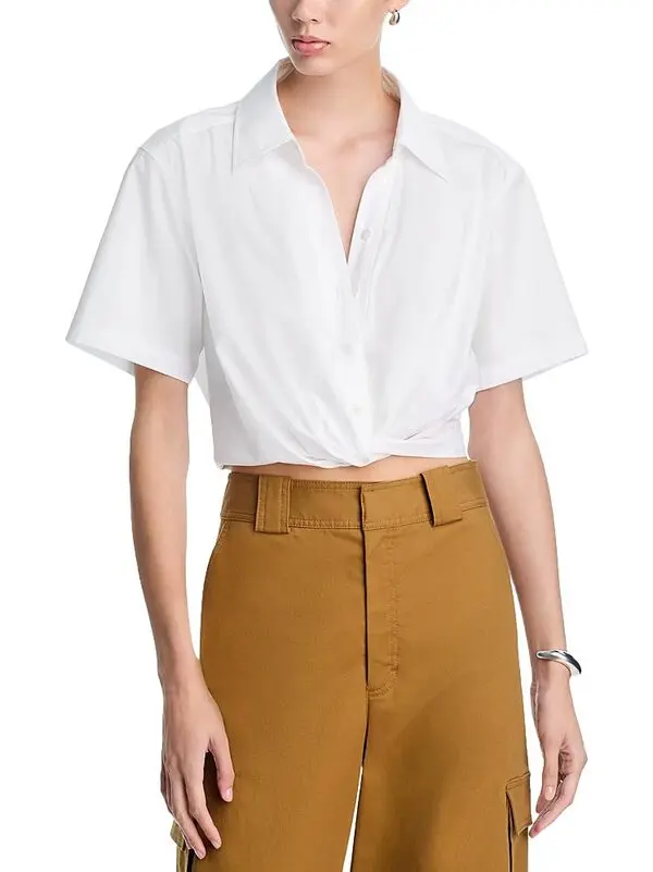 A.L.C. Lily Cropped Shirt - Bright White