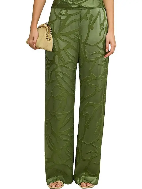 Cult Gaia Sara Silk Pants - Deep Pasture