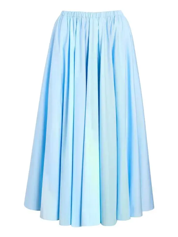 PATOU Elasticated-waist Midi Skirt - Blue