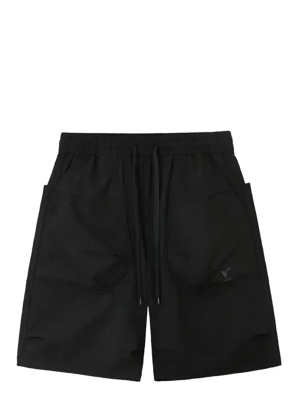 FIVE CM Patch Pocket Shorts - Black