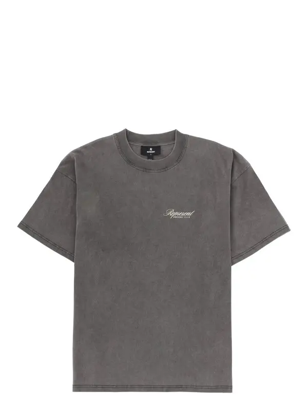 REPRESENT Owners Club Script" T-shirt - Grey