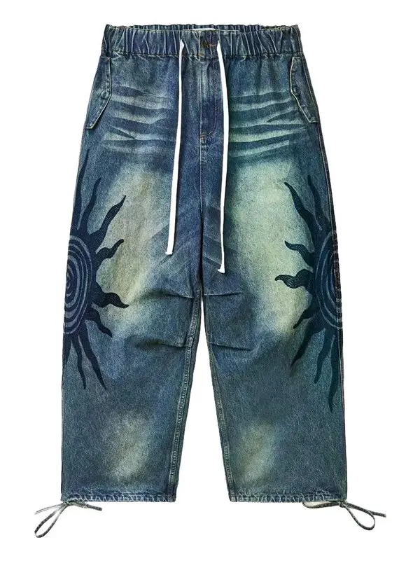 VALE FOREVER Sun-motif Jeans - Blue