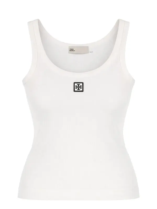 Tory Burch Logo Top - White