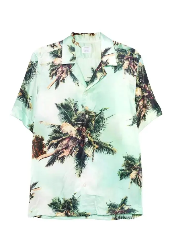 MAZZARELLI Palm-print Shirt - Green