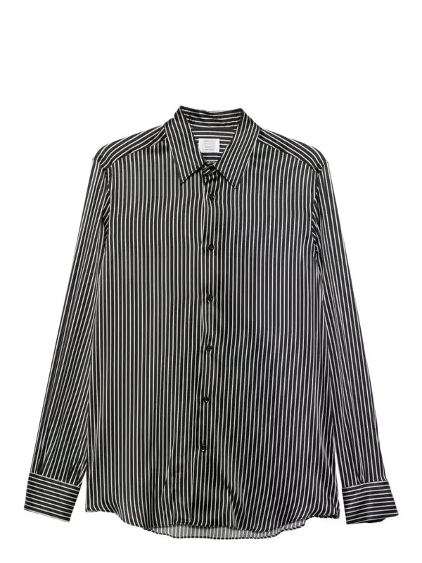 MAZZARELLI Striped Shirt - Black