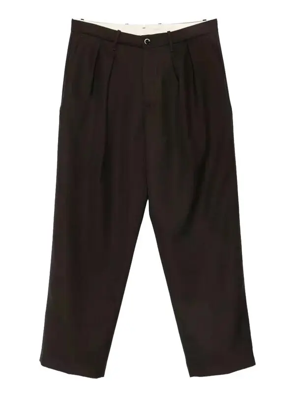 NINE:INTHE:MORNING Kai Pleated Trousers - Brown