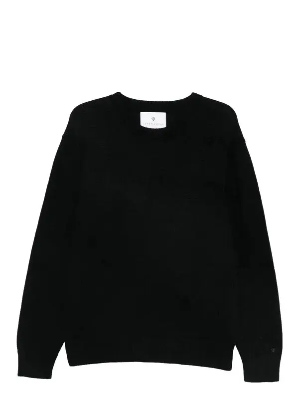 SEVEN GAUGE Long-sleeve Crew-neck Sweater - Black