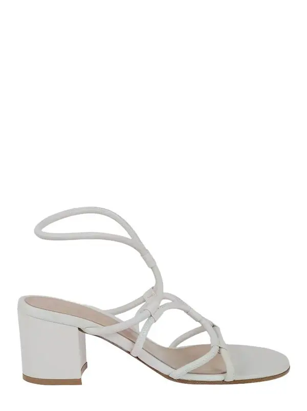 GIANVITO ROSSI Cage Strappy Sandals - White