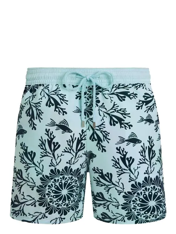 Vilebrequin Drawstring Print Swim Shorts - Blue