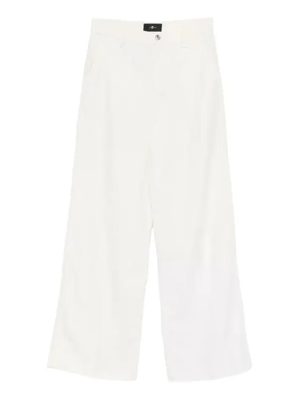 7 For All Mankind Wide-leg Jeans - White