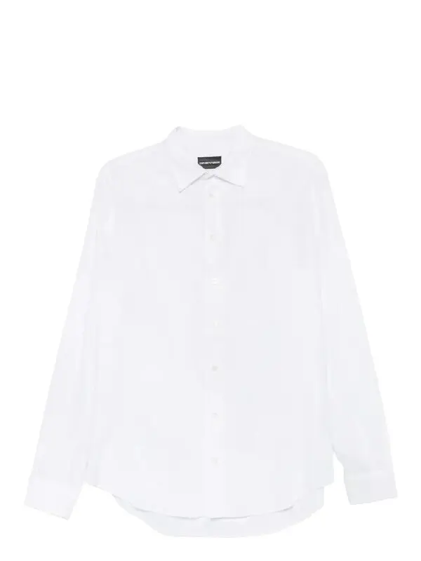Emporio Armani Button Linen Shirt - White