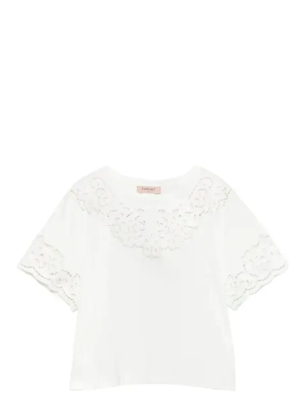 TWINSET Lace T-shirt - White