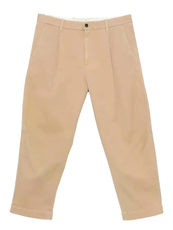 NINE:INTHE:MORNING Pleated Tapered Trousers - Neutrals