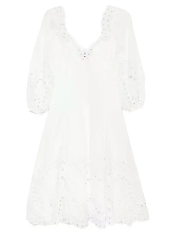 Charo Ruiz Ibiza Corbin Lace-detail Midi Dress - White