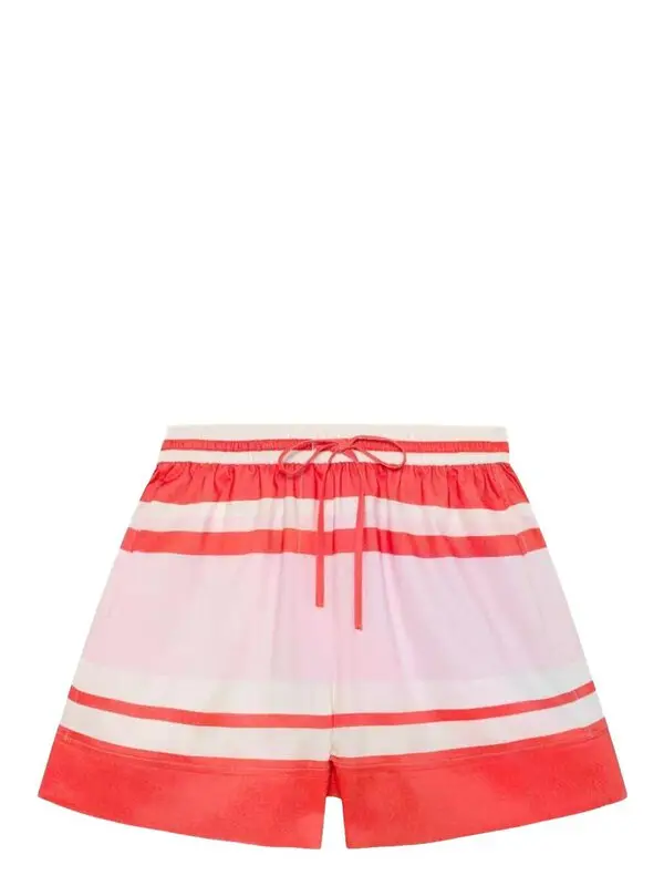 Simkhai Karleigh Striped Shorts - Red