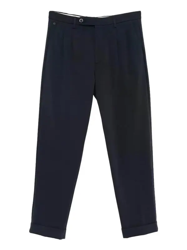 GTA Pleated Cuffed Trousers - Blue