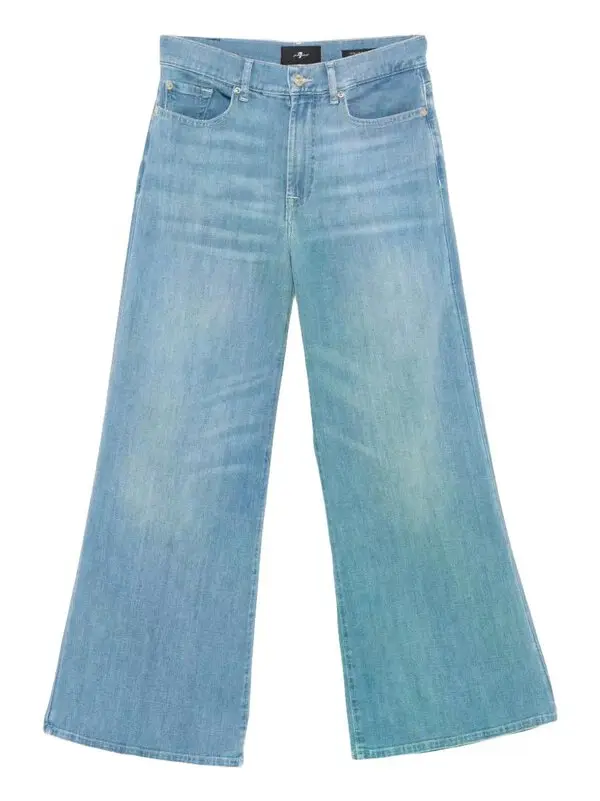 7 For All Mankind Wide-leg Denim Jeans - Blue