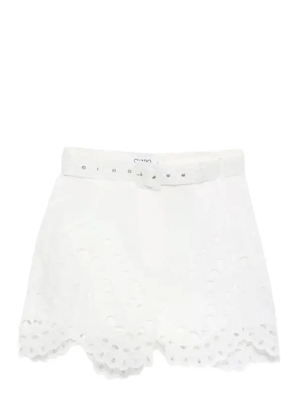 Charo Ruiz Ibiza Dune Belted Shorts - White