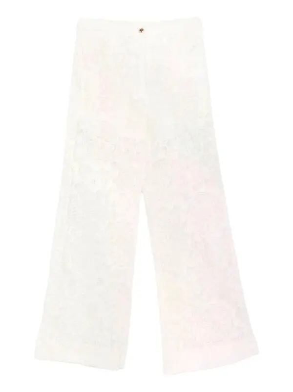 Maje Floral Lace Trousers - Neutrals