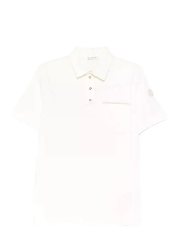 Moncler Cotton Pocket Polo Shirt - White