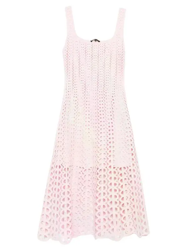 Maje Openwork Midi Dress - Pink