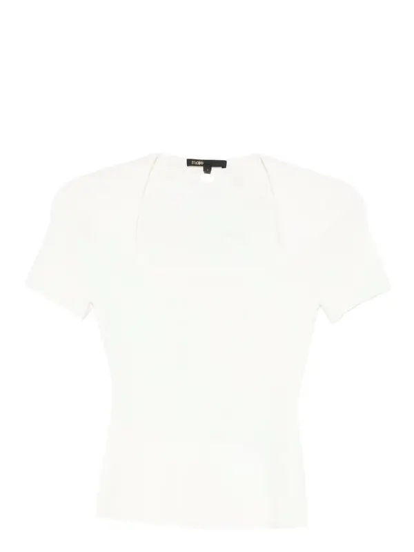 Maje Square-neck T-shirt - White