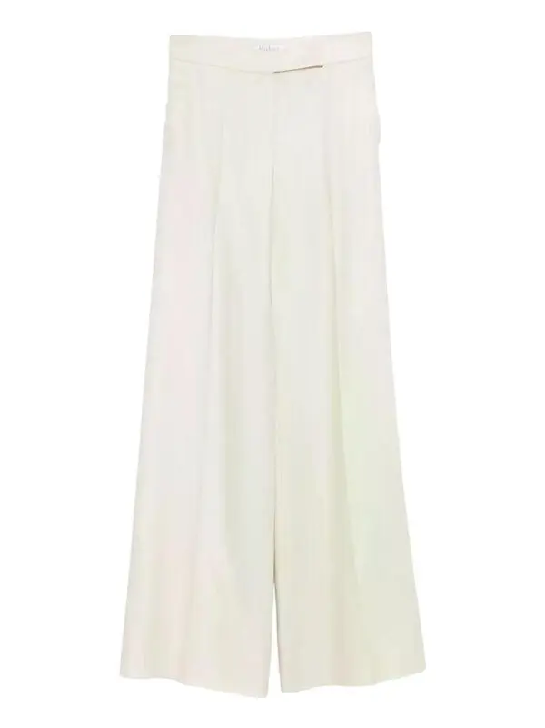 Max Mara Pleated Palazzo Pants - Neutrals