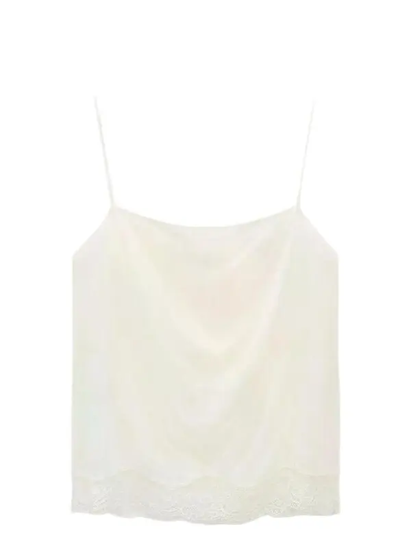 Dorothee Schumacher Habotai Silk Lace Trim Camisole - Neutrals