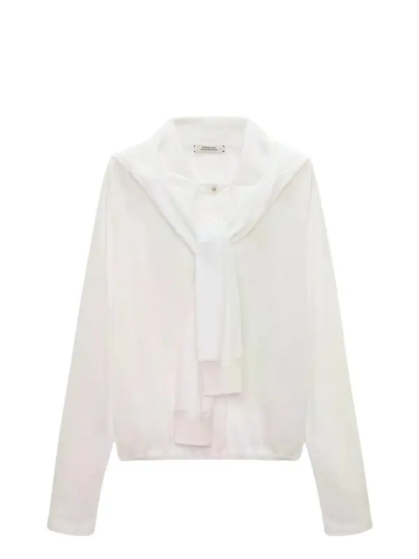 Dorothee Schumacher Hooded Buttoned Top - White
