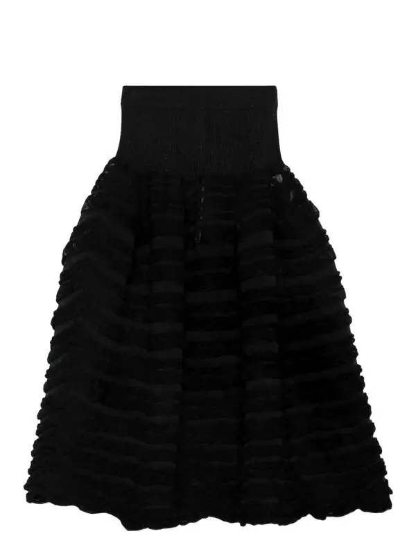 CFCL Ruffled Midi Skirt - Black