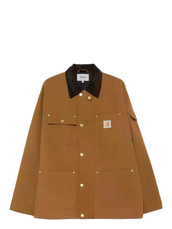 Carhartt Work In Progress Clapton Corduroy-collar Pocket Jacket - Brown