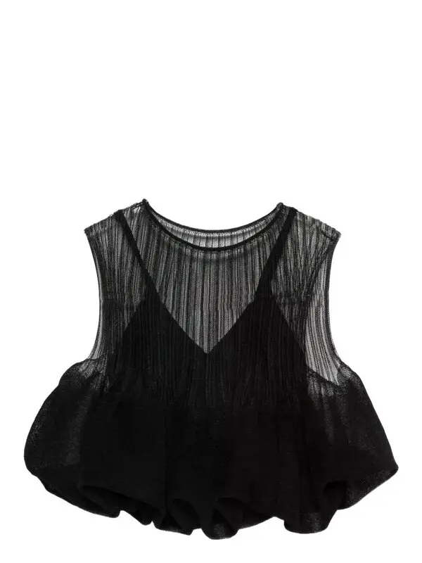 CFCL Pleated Sleeveless Top - Black