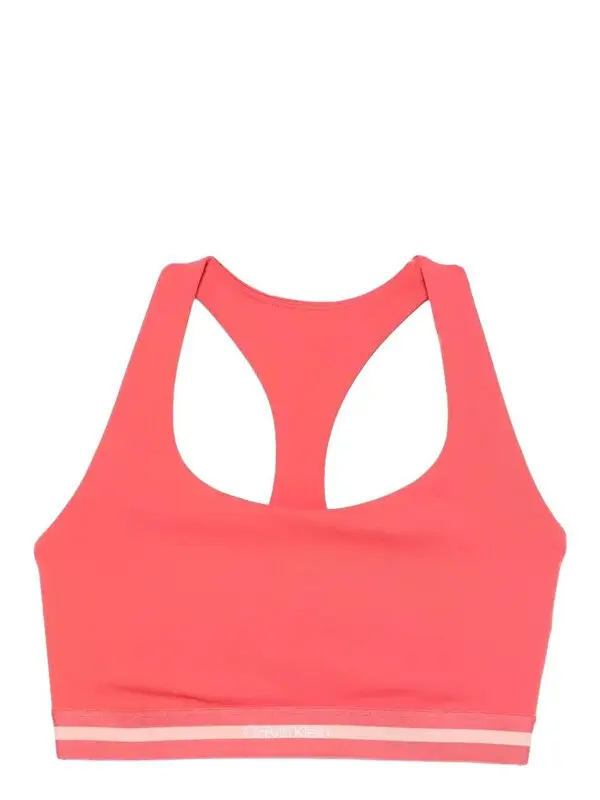 Calvin Klein Striped Racerback Performance Top - Pink