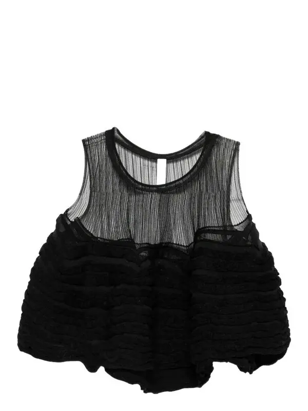 CFCL Ruffled Sleeveless Top - Black