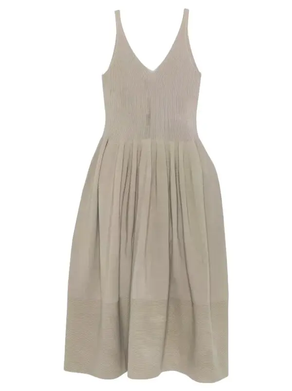 CFCL Rivulet V-neck Sleeveless Dress - Neutrals