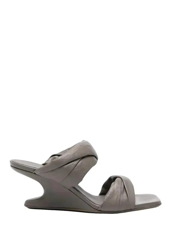 Rick Owens Twisted Lambskin Sandals - Grey