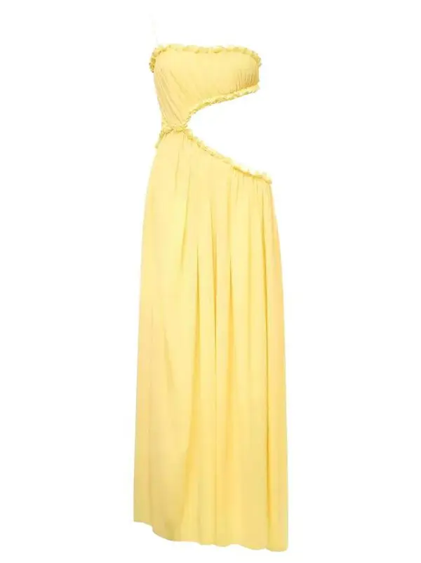 STOLEN STORES Selene Draped Maxi Dress - Yellow