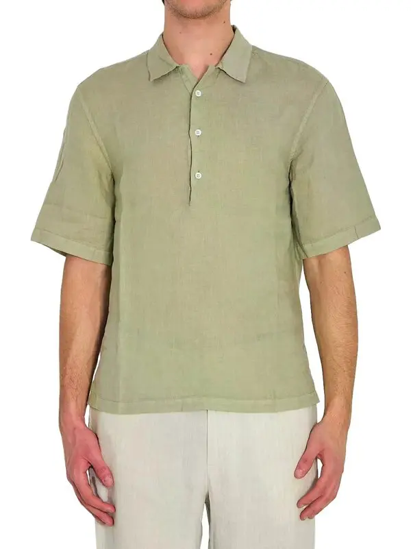 Barena Venezia Linen Polo Shirt - Green
