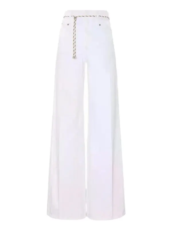 Dorothee Schumacher Wide Leg Jeans With Rope Belt - White
