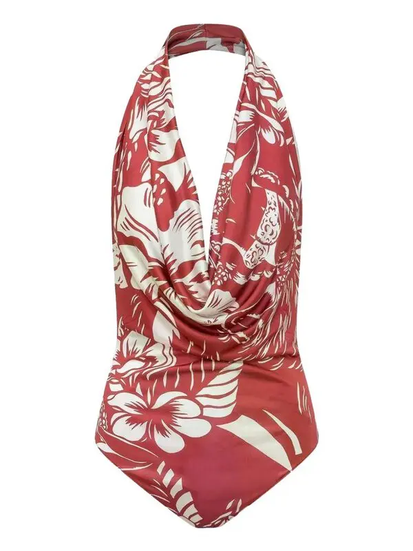 Dsquared2 Floral Print Bodysuit - Red