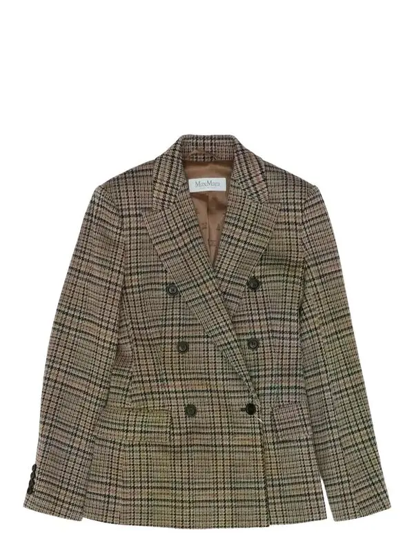 Max Mara Double-breasted Check Blazer - Neutrals