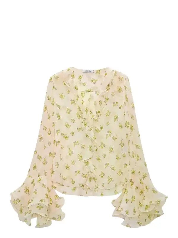 Dorothee Schumacher Floral Print Ruffled Blouse - Neutrals