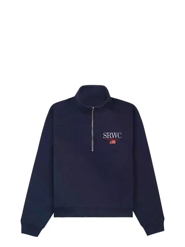 SPORTY & RICH Half-zip Sweatshirt - Blue