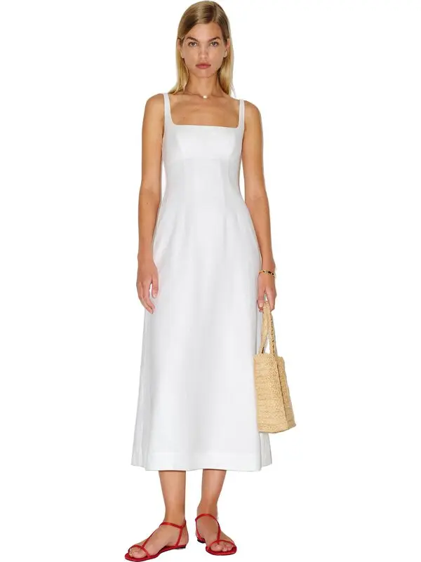 REFORMATION Sabine Linen Dress - Ivory