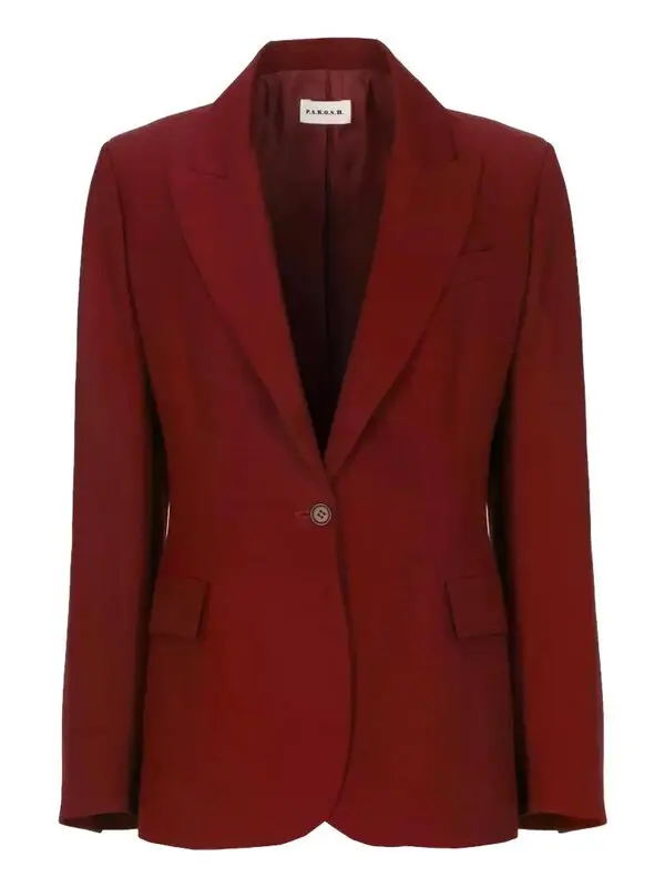 P.a.r.o.s.h Peak-lapel Flap-pocket Blazer - Red