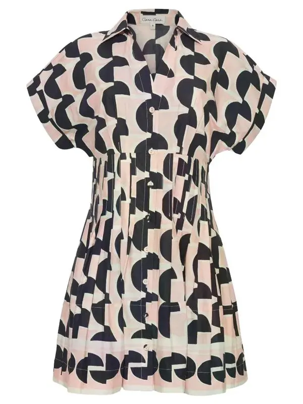 Cara Cara Nash Geometric-print Mini Dress - Pink