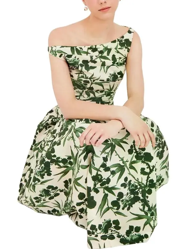 Cara Cara Zora Floral-print Midi Dress - Green