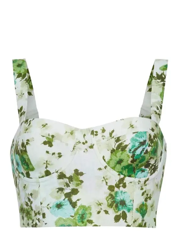 Cara Cara Claudine Floral-print Top - White
