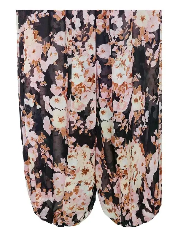 Cara Cara Jenna Floral-print Trousers - Black